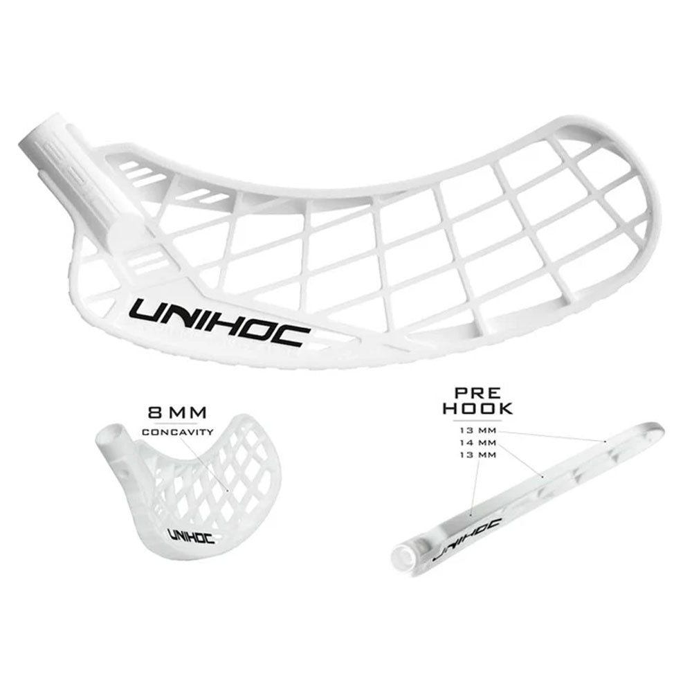 Unihoc Epic blade hard TITAN PP white – Pureplay.no